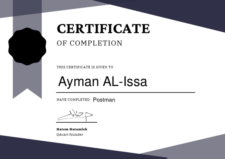 certificate-postman-61aa83fdb29bab67dd4fab36 | PDF
