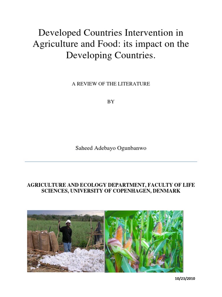 Agriculture Intervention | PDF | Subsidy | Agriculture