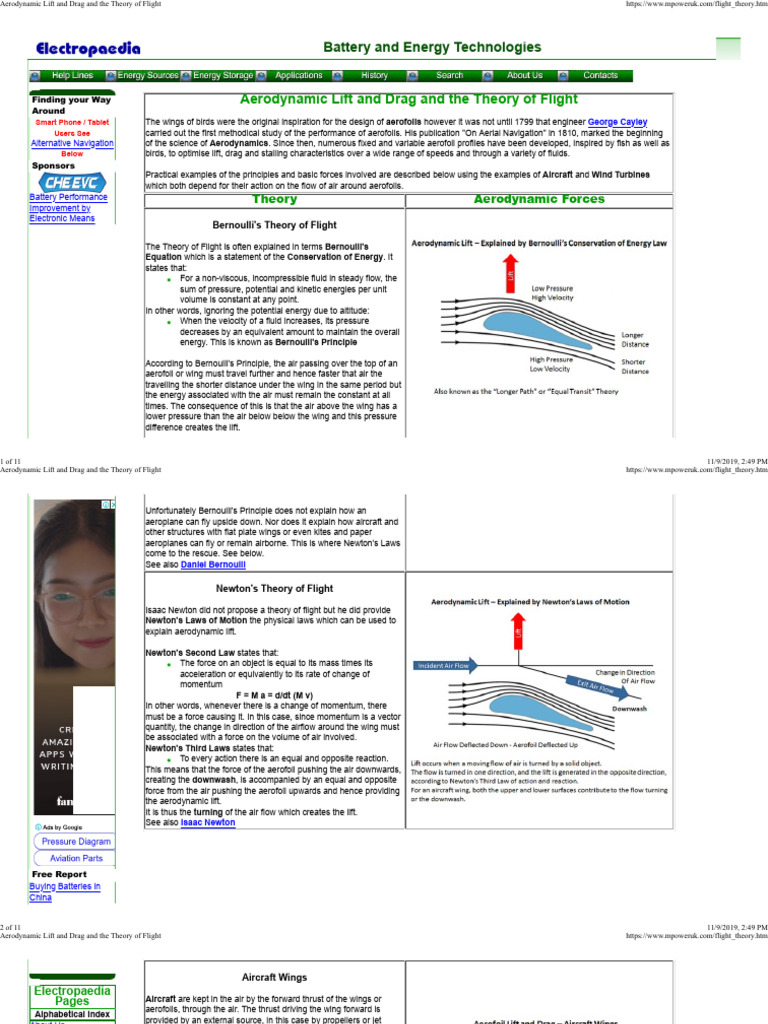 FLIGHT THEORY | PDF | Airfoil | Drag (Physics)