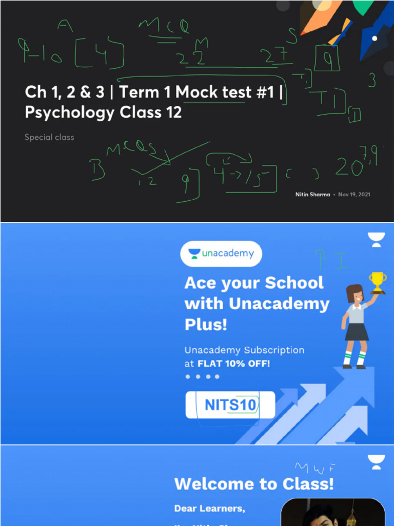 CH 1 2 3 Term 1 Mock Test 1 Psychology Class 12 With Anno | PDF CH 1 2 3 Term 1 Mock Test 1 Psychology Class 12 With Anno | PDF