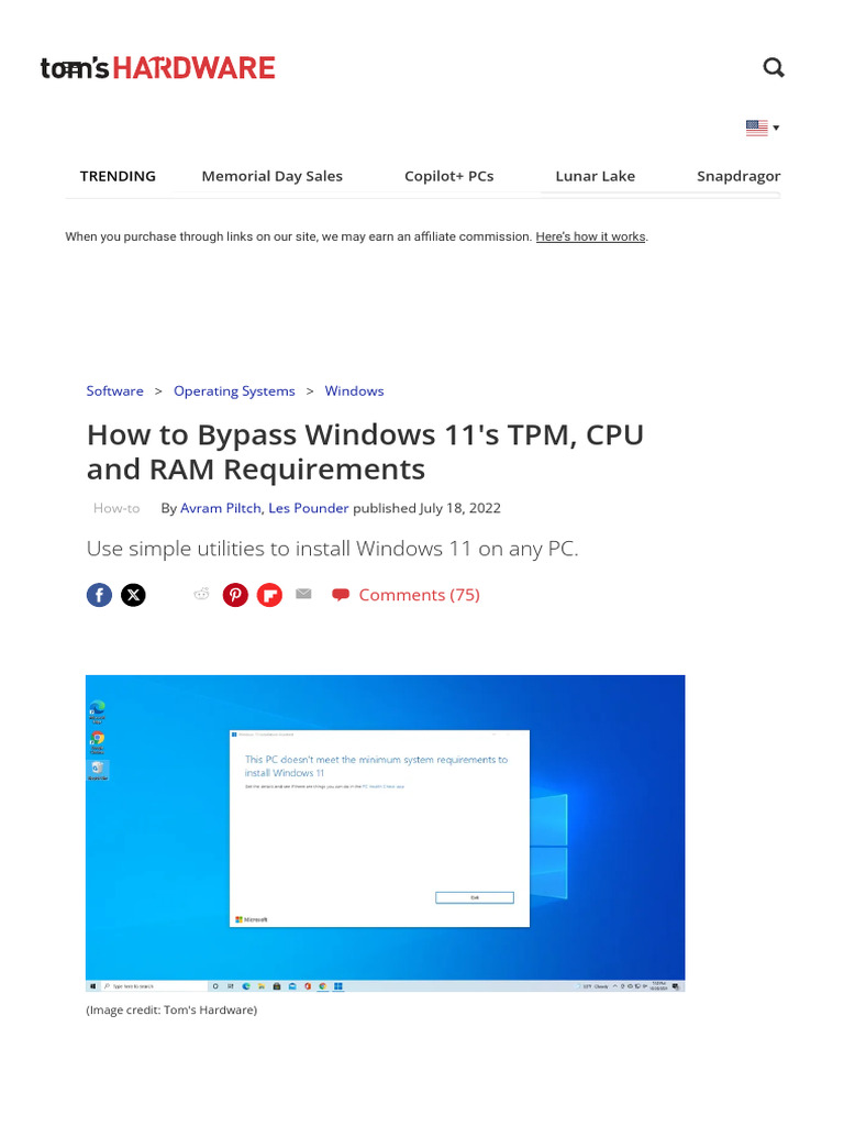 How to Bypass Windows 11's TPM, CPU and RAM Requirements _ Tom's ...