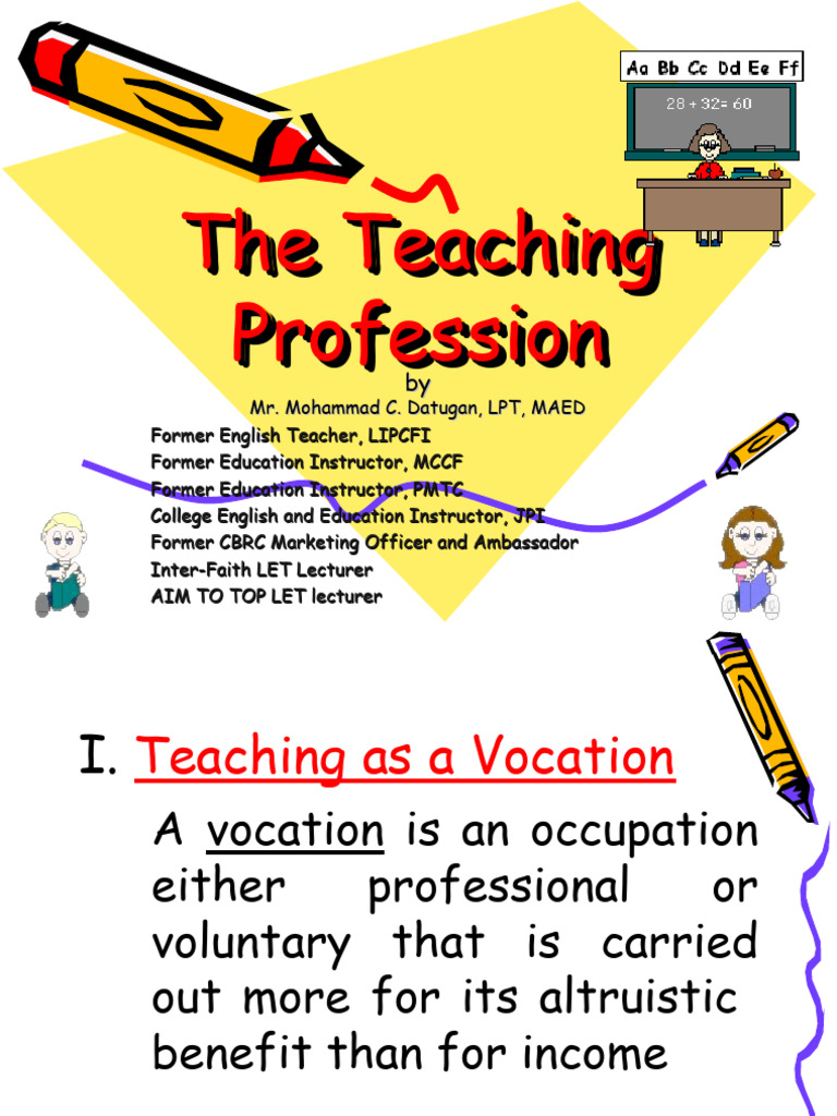 Understanding the Teaching Profession | PDF | Teachers | Profession