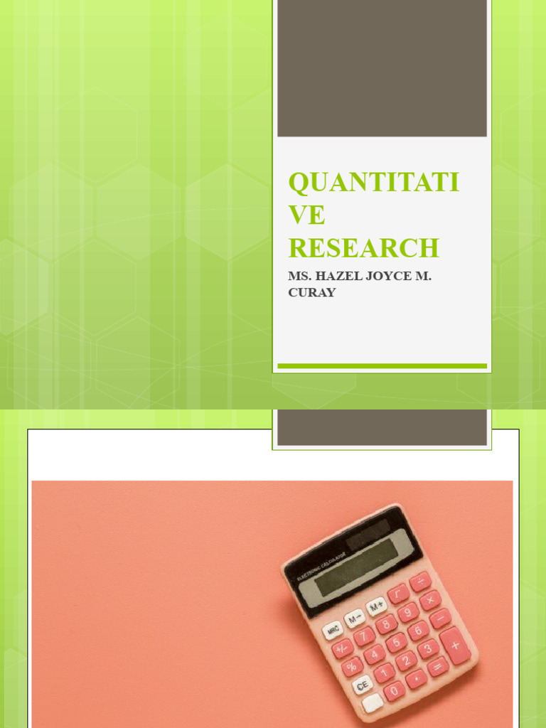 Understanding Quantitative Research Basics | PDF | Quantitative Research | Qualitative Research