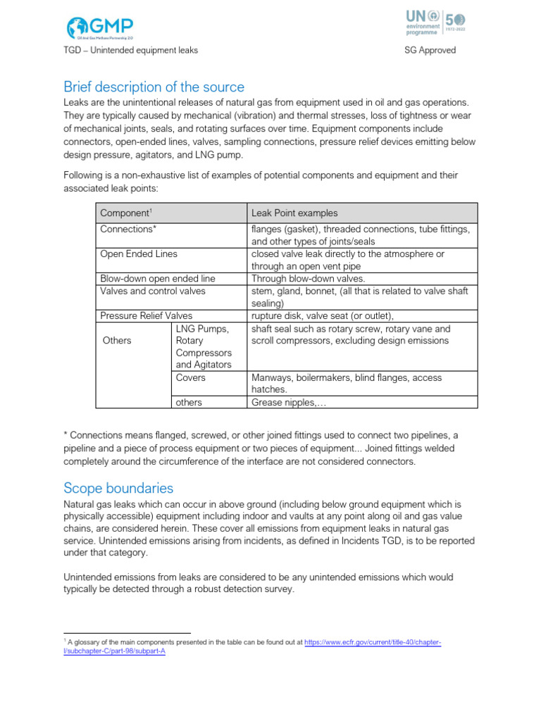 Leaks TGD Final SG Approved | PDF | Valve | Leak