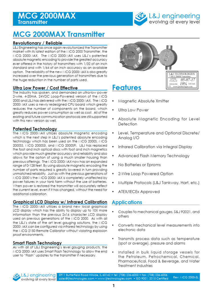 MCG2000-3L L&J Engineering | PDF | Electrical Engineering | Computer Engineering
