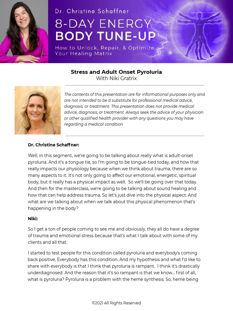 Day 5 and 6 Adult-Onset-Pyroluria-and-Stress - NikiGratrix | PDF ...