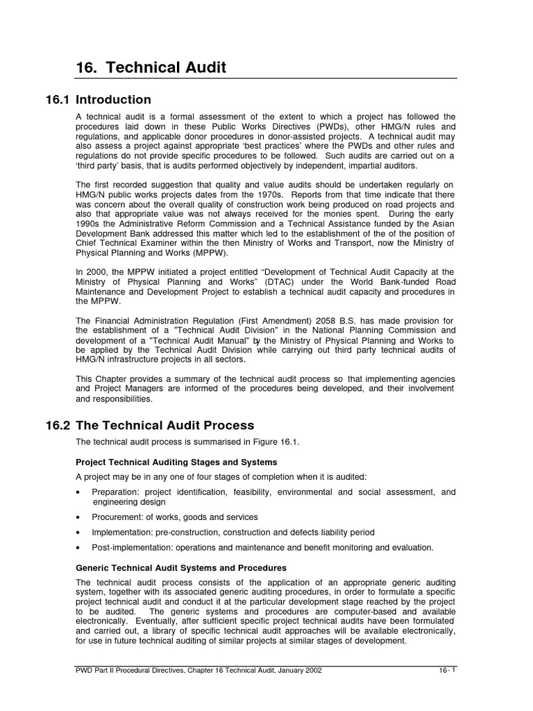 Technical Audit | PDF | Audit | Environmental Impact Assessment