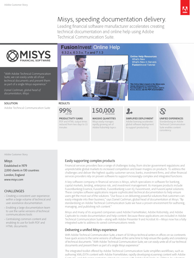 Misys Case Study | PDF | Technical Communication | Documentation