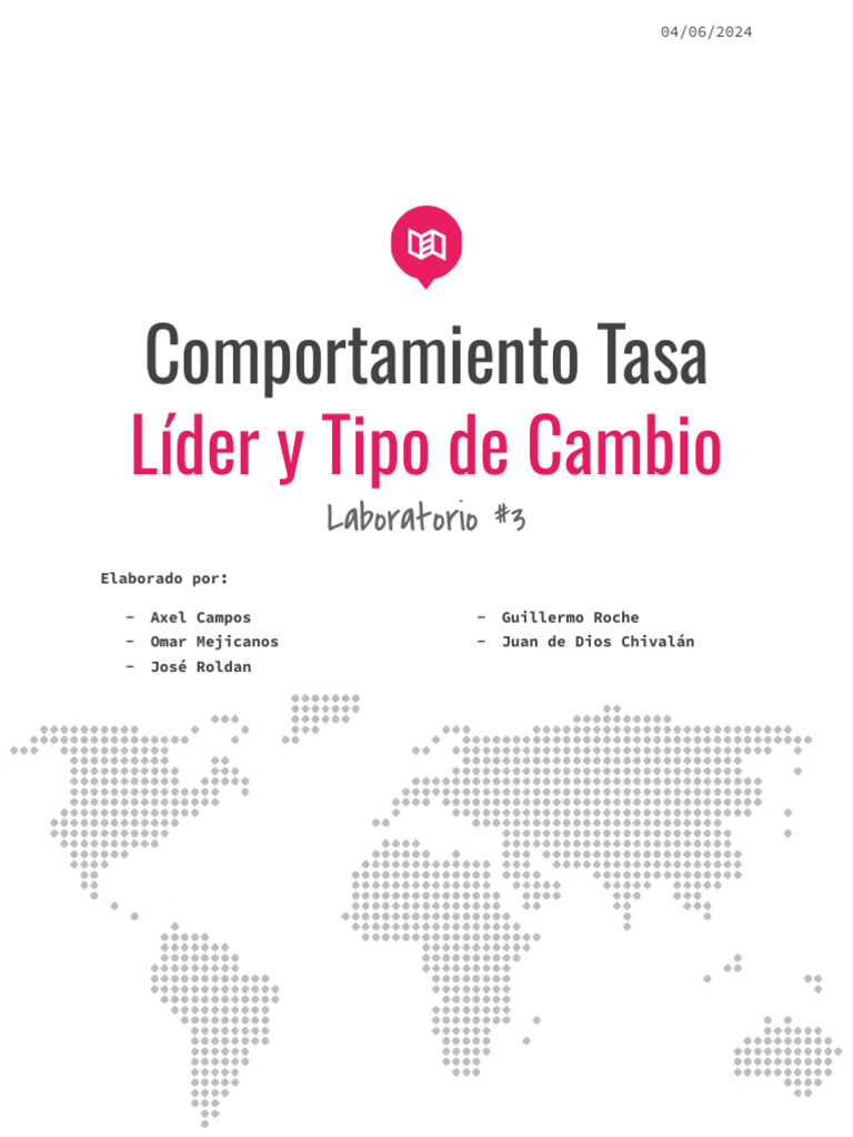 Comportamiento Tasa Líder y Tipo de Cambio_ LAB#3 | PDF | Inflación | Guatemala