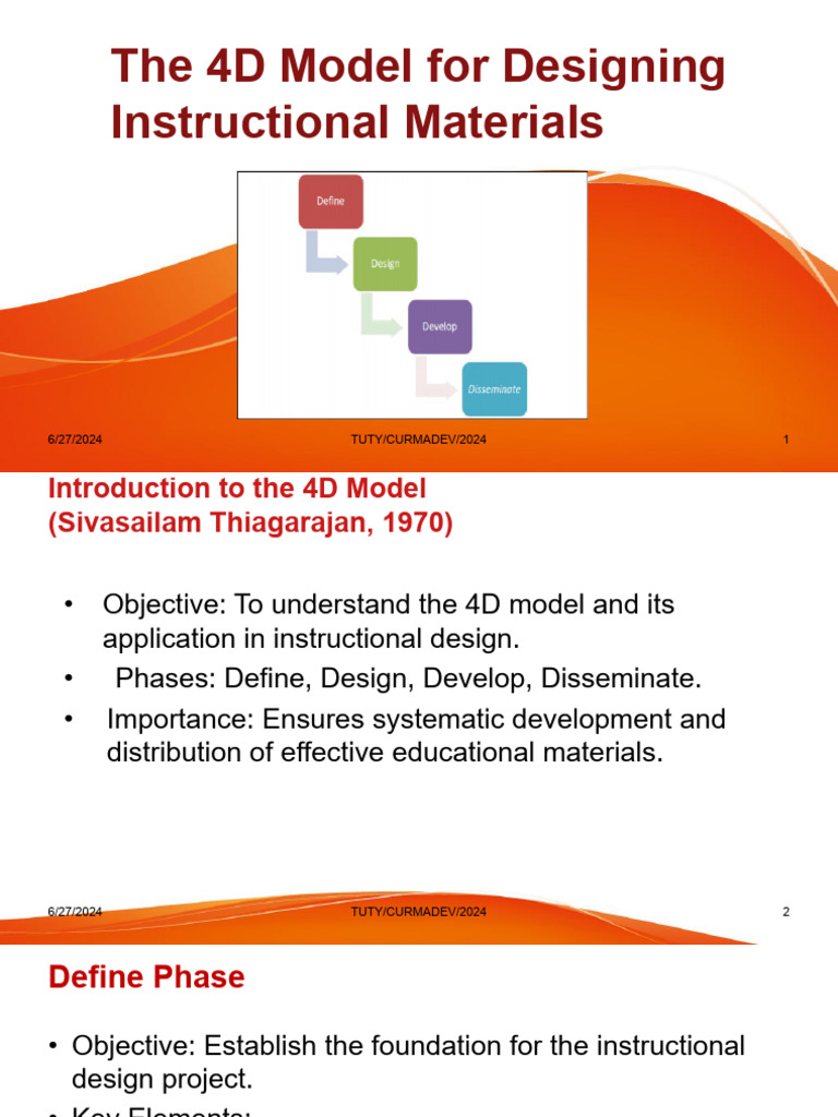 Overview of the 4D Instructional Model | PDF | Instructional Design ...