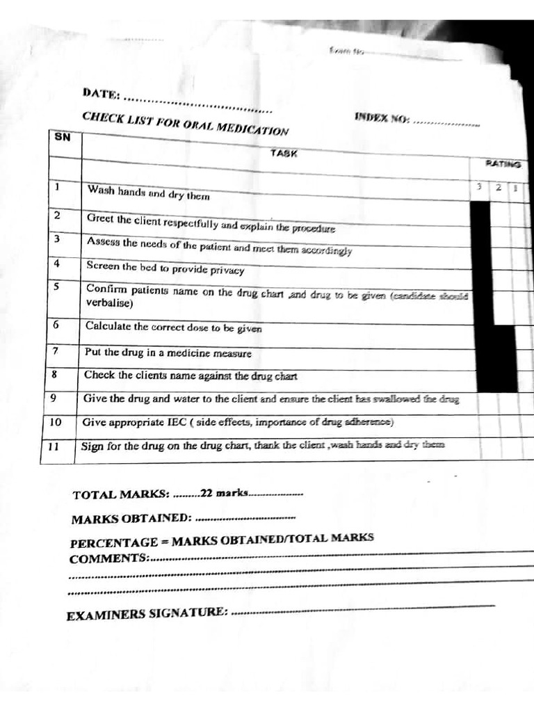 Osce Procedures 1 Pdf