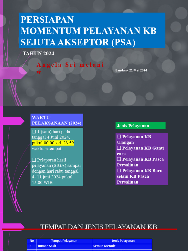 Pelayanan KB Sejuta Akseptor 2024 | PDF