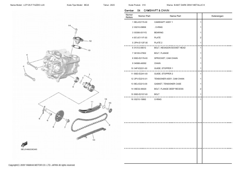 4 LCF125-F Fazzio Lux Camshaft & Chain | PDF | Mechanical Engineering ...