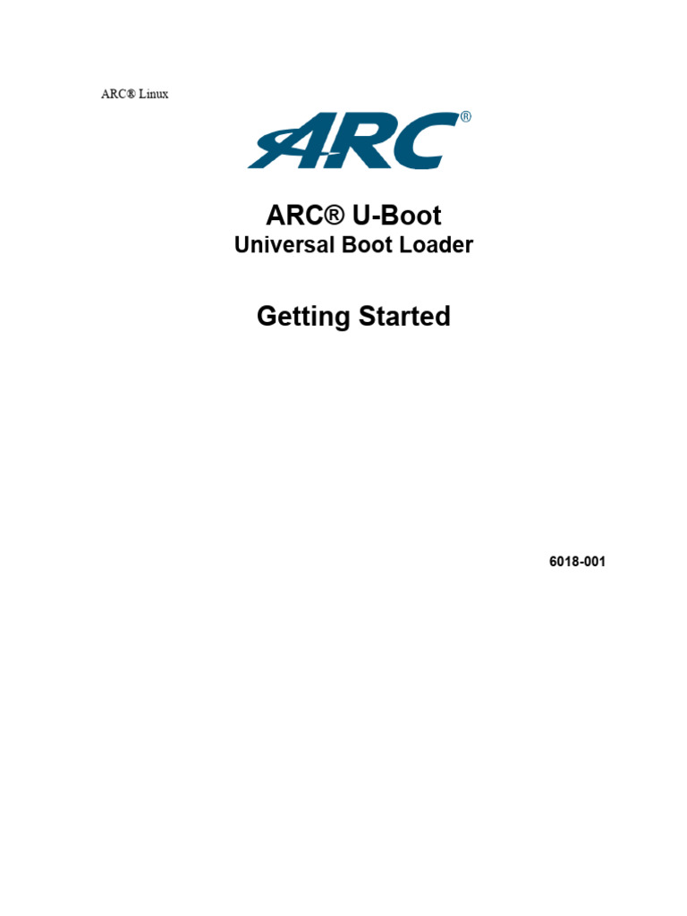 ARCU-boot Getting Started 1 | PDF | Booting | Proprietary Software
