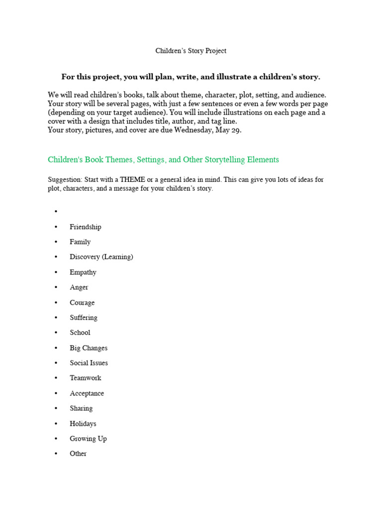 Children's Story Project | PDF