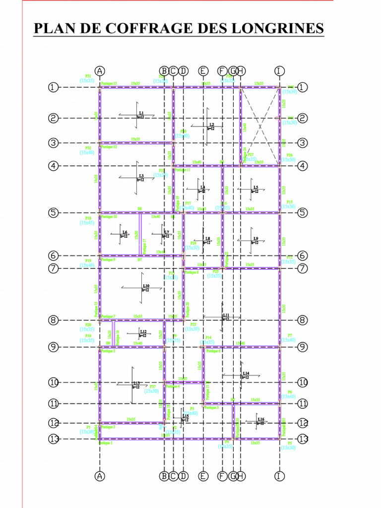 PLAN COFFRAGES LONGRINE | PDF