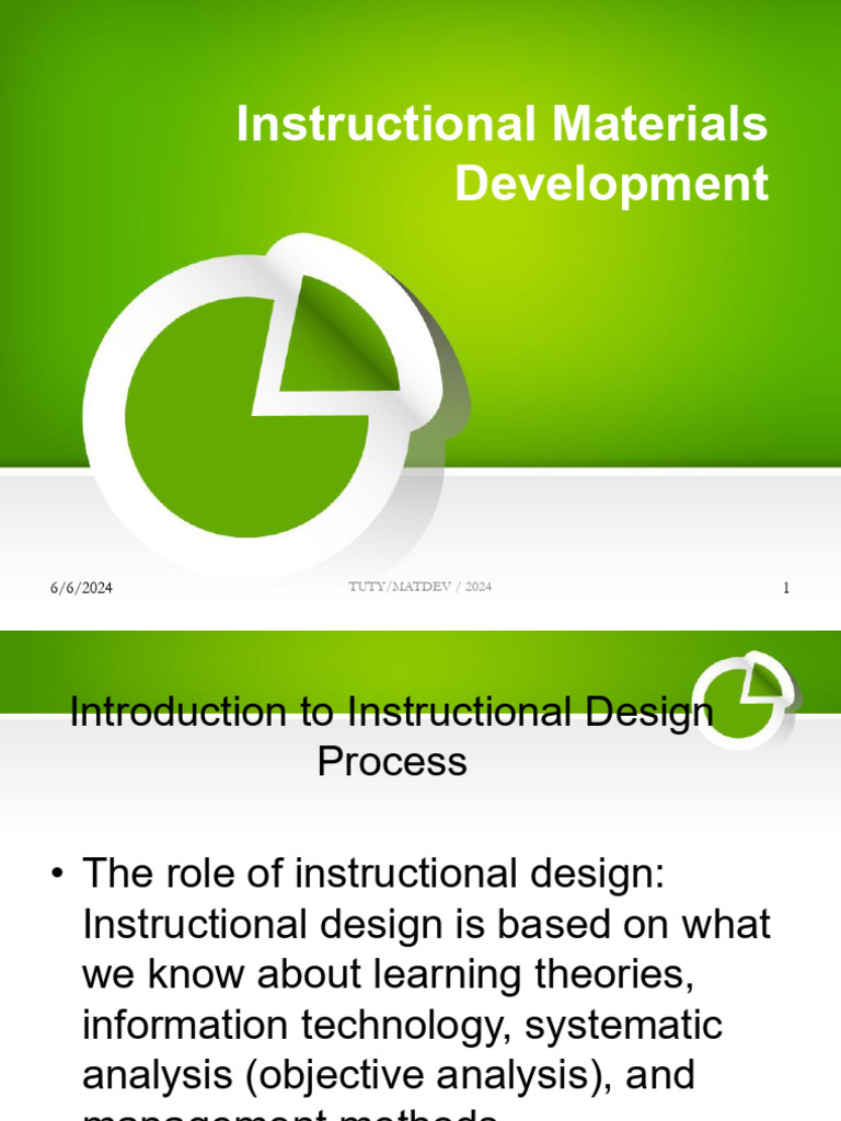 Materials Development | PDF | Instructional Design | Learning