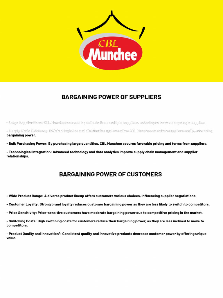 Customer and Supplier Bargaining Power Analysis | PDF