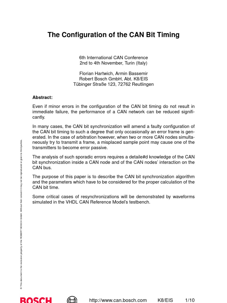 The Configuration of Can Bit | PDF