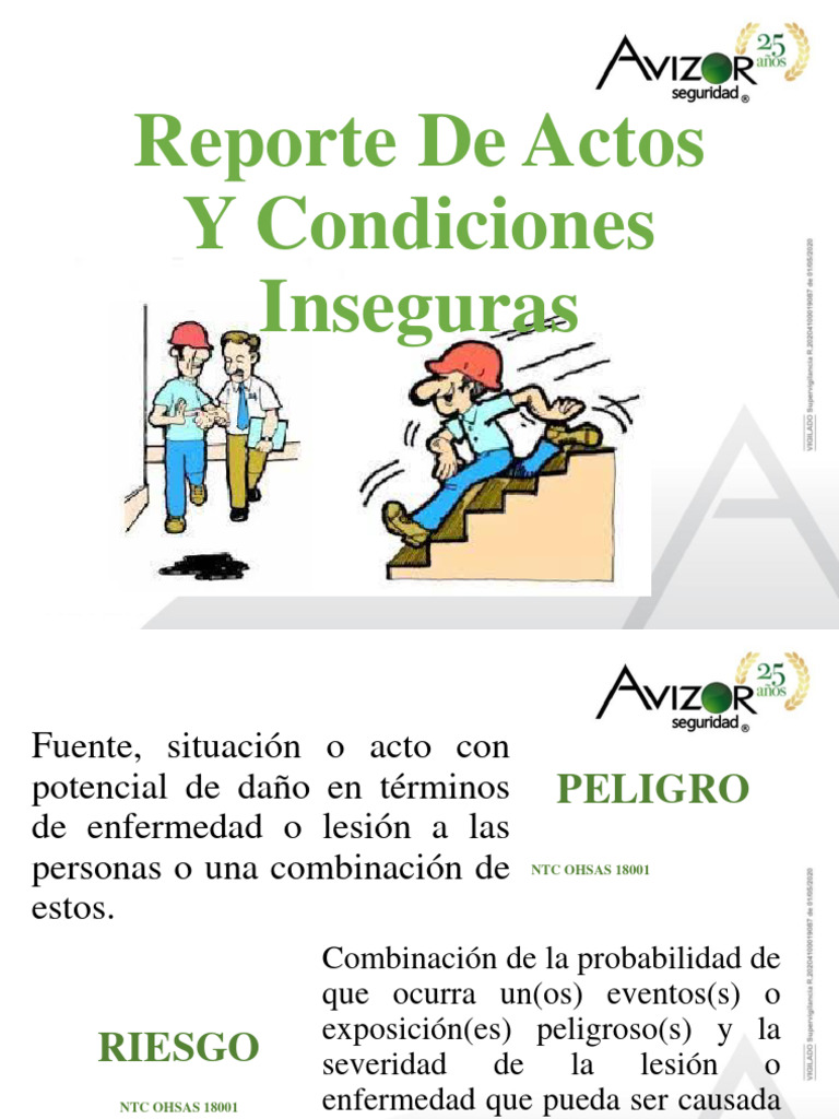 Reporte de Actos Y Condiciones Inseguras | PDF | La seguridad
