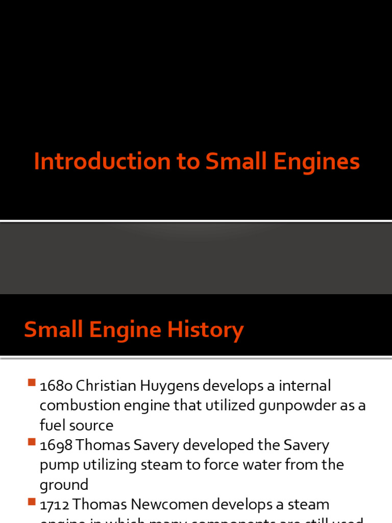 Introduction To Small Engines | PDF | Internal Combustion Engine ...