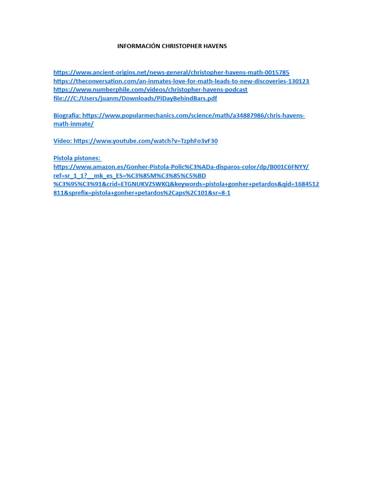 Christopher Havens: Math Discoveries | PDF