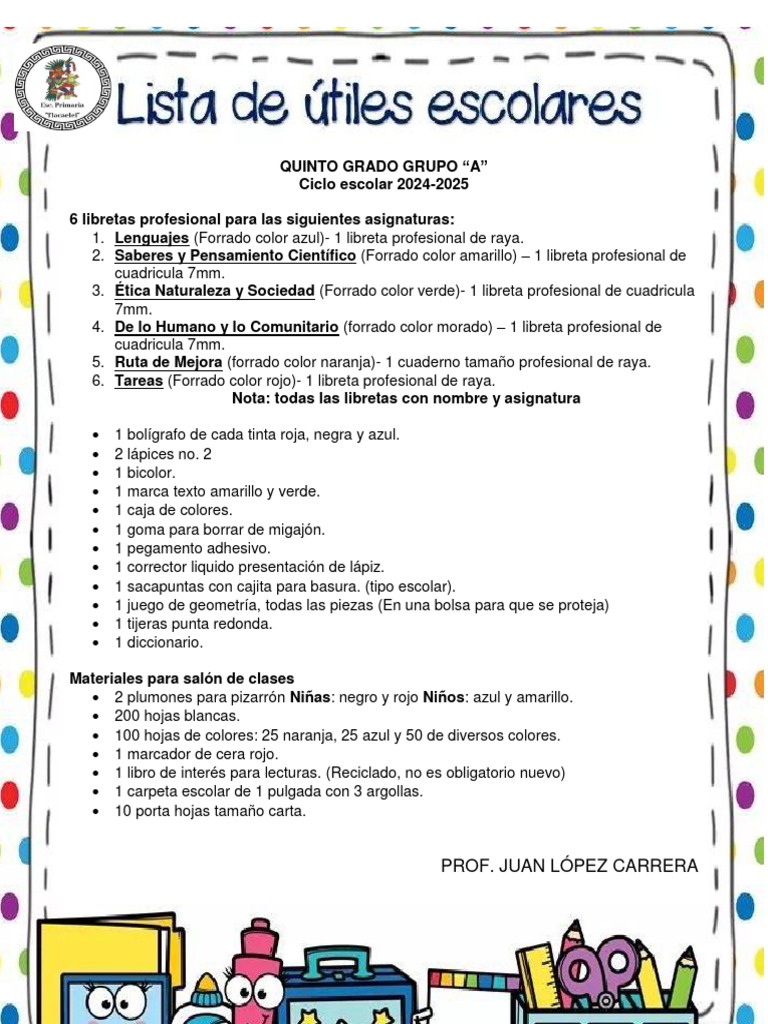 Lista de Utiles 24-25 | PDF