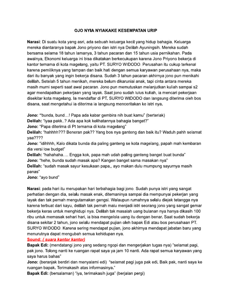 Bahasa Jawa - Jono | PDF