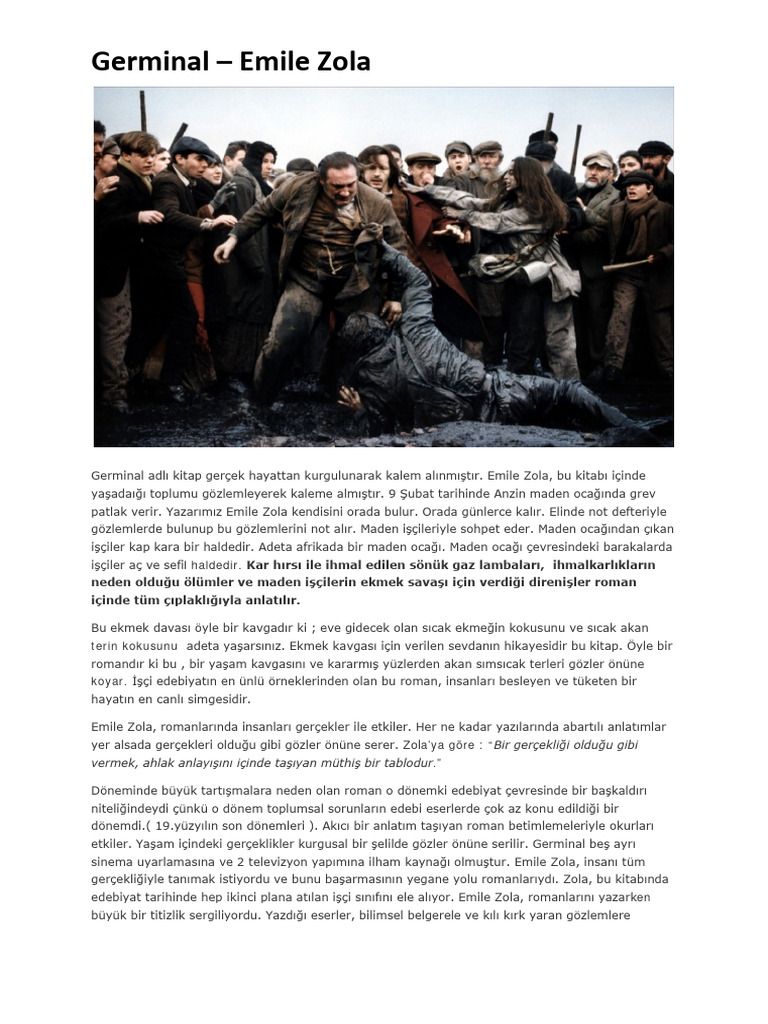 Germinal Emile Zola | PDF