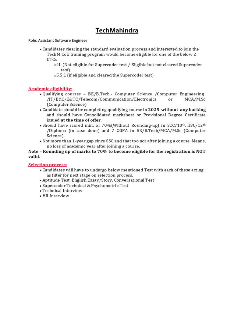 TechMahindra 2025 - Compressed | PDF