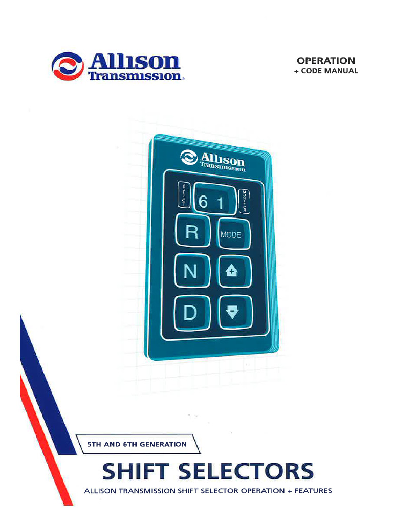 Allison 5th_6th Gen Shift Selector Booklet_Digital | PDF