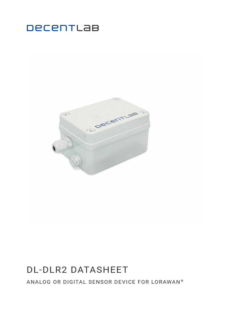 Decentlab DL DLR2 Datasheet | PDF | Radio | Antenna (Radio)
