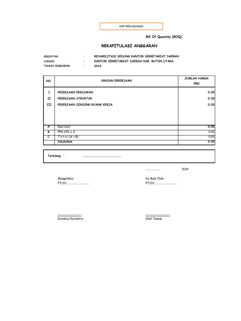 Boq Interior Setda | PDF