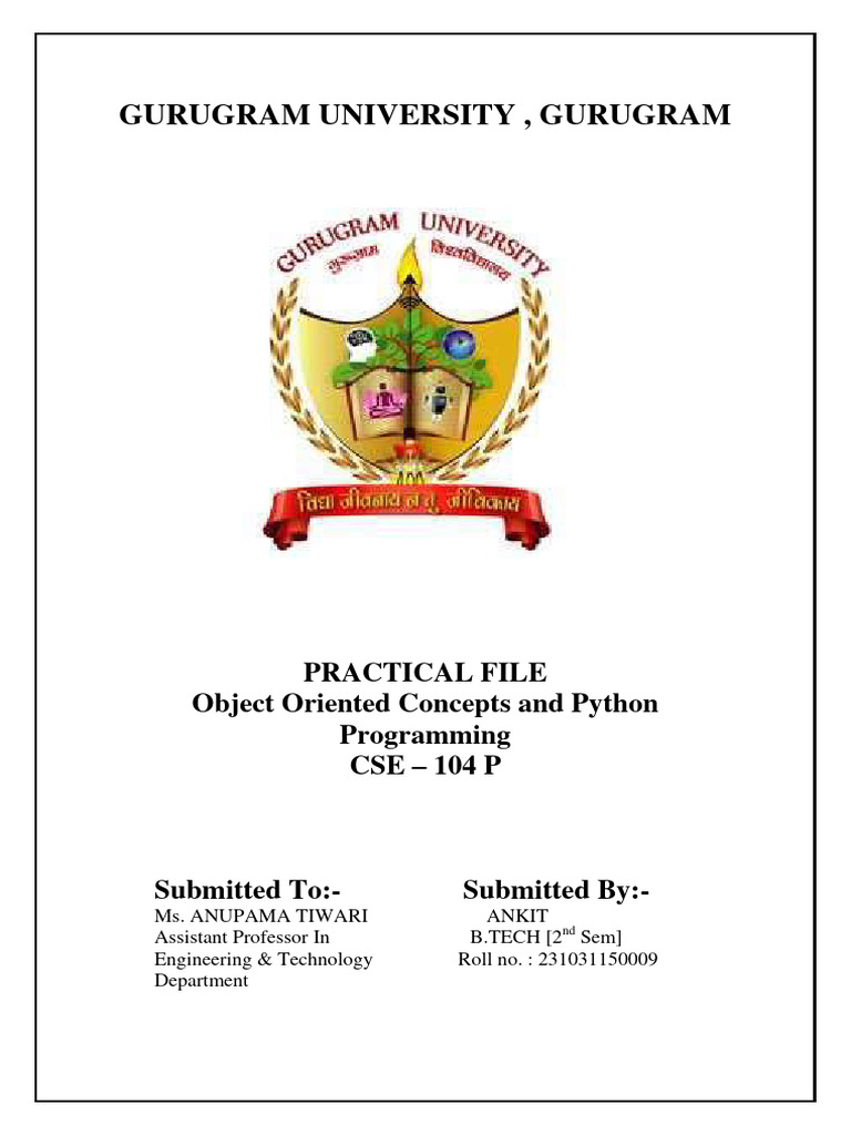Oops Lab File | PDF | Software Development | Computer Science Oops Lab File | PDF | Software Development | Computer Science