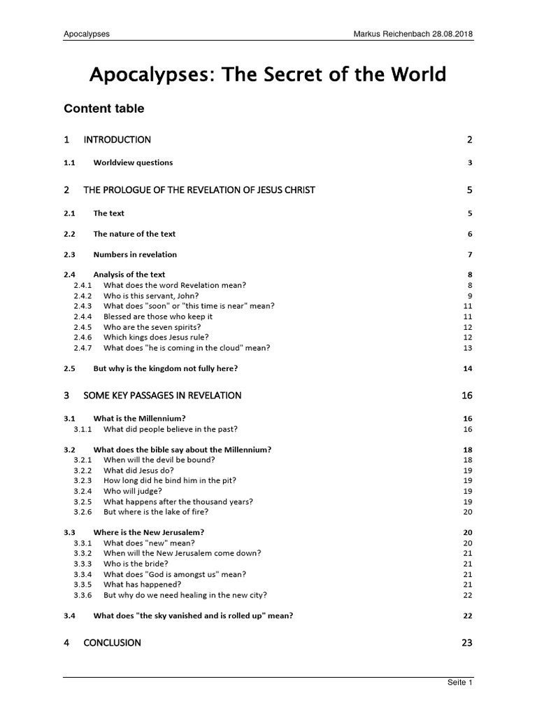 5_Apocalypses_the_secret_of_the_world | Download Free PDF | Rapture | Number Of The Beast