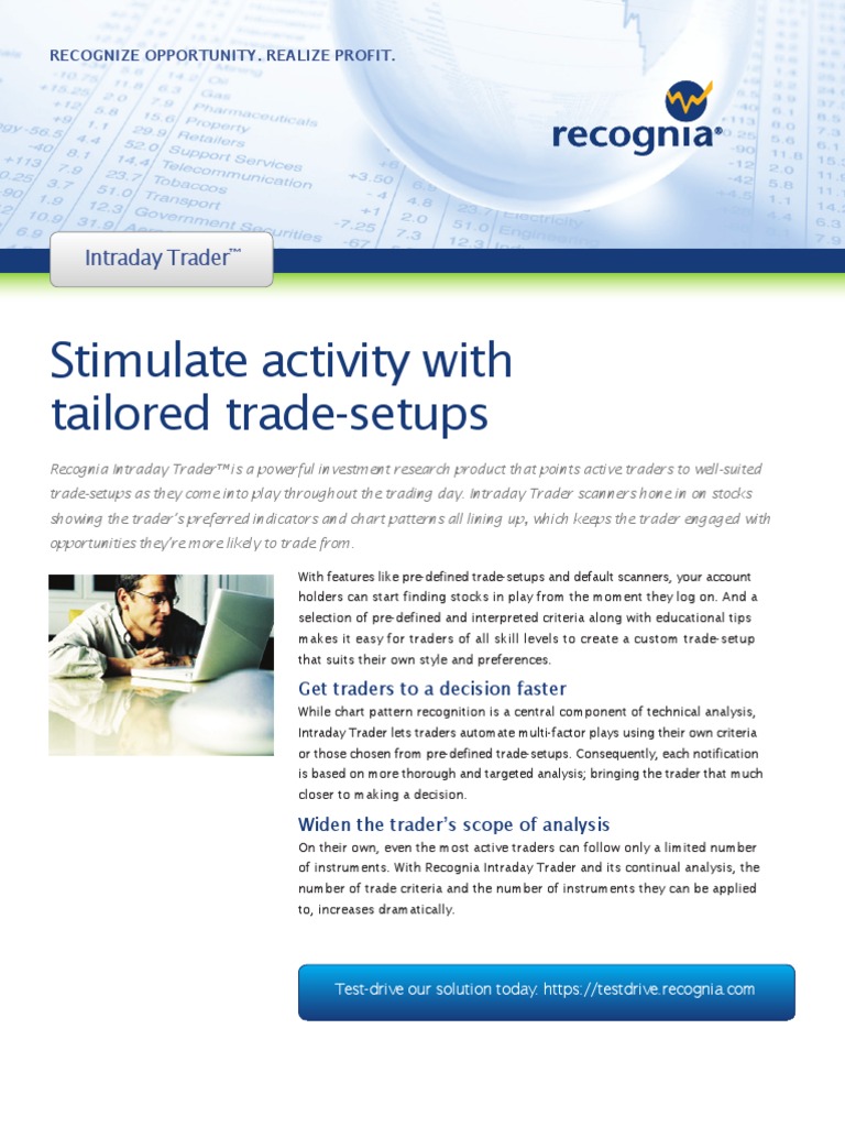 Recognia Intraday Trader Infosheet | PDF | Day Trading | Technical Analysis