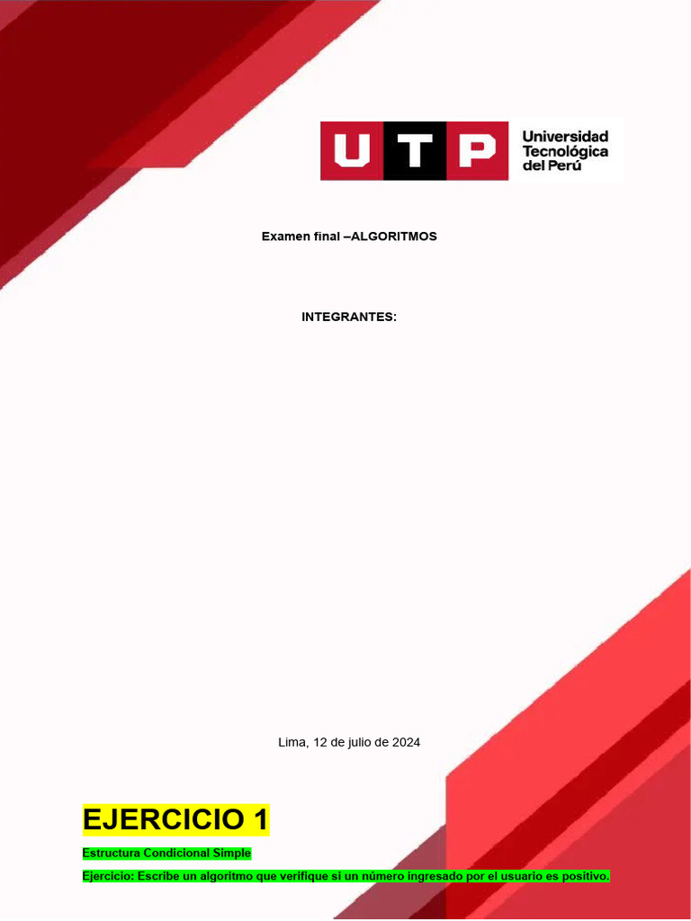 Algoritmos de Estructuras Condicionales | PDF | Programación de ...