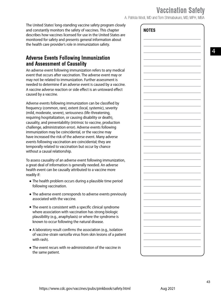 04 Safety Pink Book | PDF | Vaccines | Vaccination