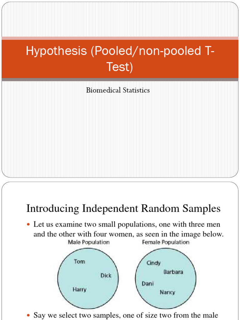 Hypothesis (Pooled T Test) | PDF | Statistical Significance | Student's ...
