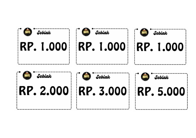 Harga Seblak Print | PDF