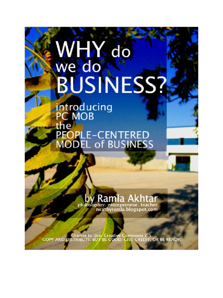 People-Centered Business Model Explained | PDF | Entrepreneurship | Reason