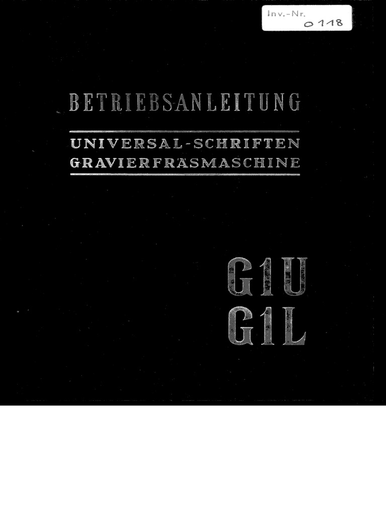 Deckel G1L-G1U Anleitung | PDF