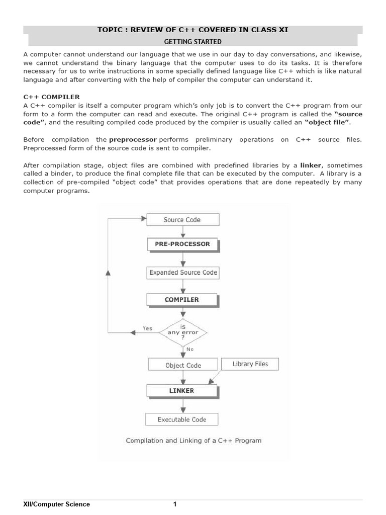 Computer Science (1) HANDOUT CL 12 | PDF | Control Flow | C++