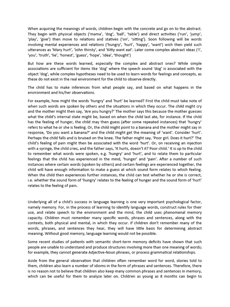 Script Presentasi Psycholinguistic Pdf Feeling Memory