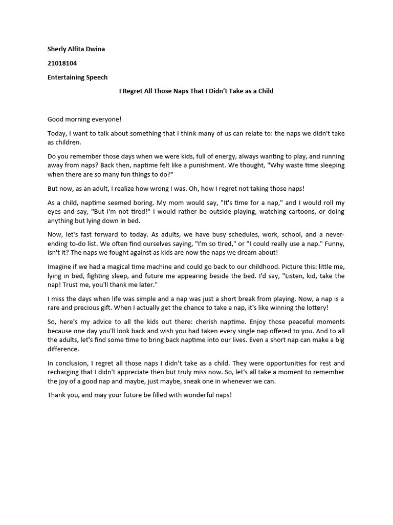 Text Entertaining Speech | PDF