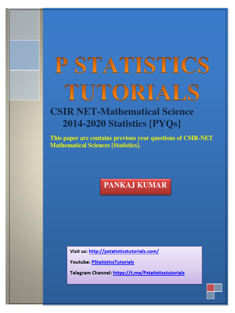 CSIR NET Statistics PYQs | PDF | Markov Chain | Variance
