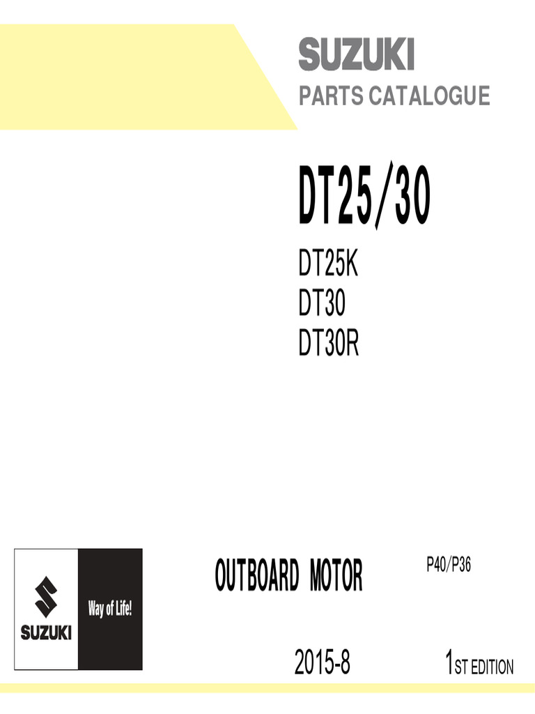 DT 25 - 30 Manual de Partes | PDF | Piston | Carburetor