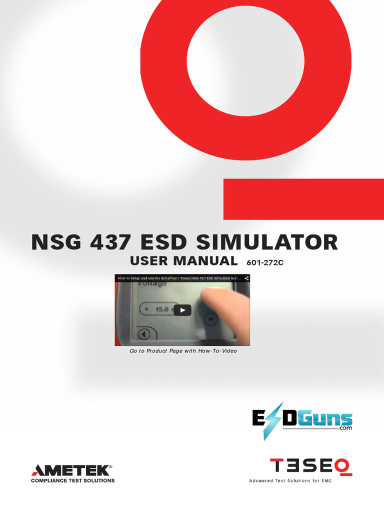 User Manual Teseq Schaffner NSG 437 30kv Esd Simulator Gun | PDF ...