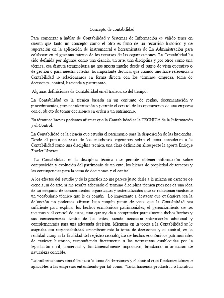 Concepto de Contabilidad | PDF | Contabilidad | Business