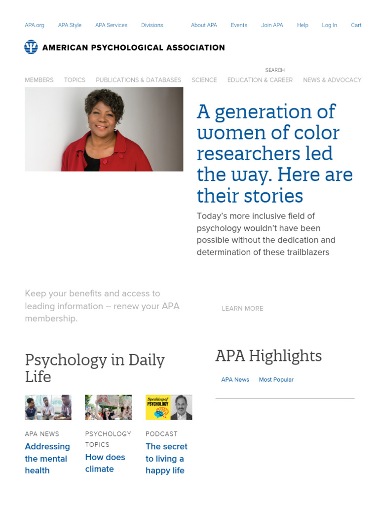 American Psychological Association (APA) | PDF | American Psychological ...